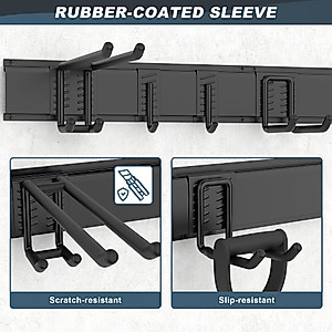 Ultrawall Garage Storage Organization, Garden Tool Organizer Garage Organizer Wall Mount Yard Tool Organizer Rack with 15 Hooks, Heavy Duty Wall Holders,22 Pcs