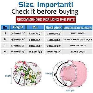 Pawaboo Dog Baseball Cap, Adjustable Dog Outdoor Sport Sun Protection Baseball Hat Cap Visor Sunbonnet Outfit with Ear Holes for Puppy Small Dogs, Large, Red