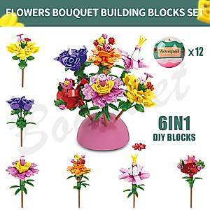 auryee 12 Pack Filled Easter Eggs with 157 Pcs DIY Flower Garden Building Block for Easter Party Favors Easter Egg Hunt Classroom Events,Kids Educational Activity Toy for Girls 3-10 Years Old