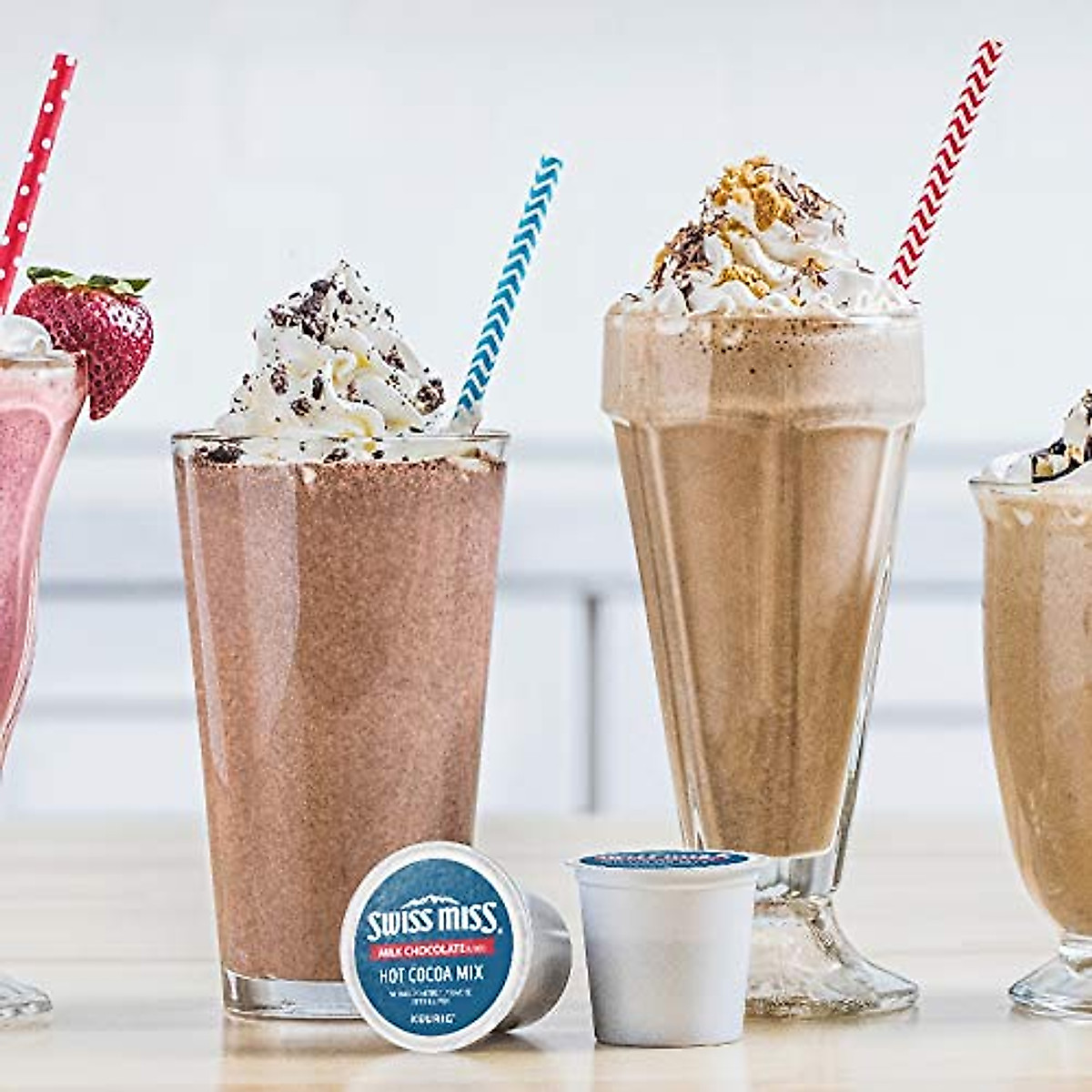 Swiss Miss Milk Chocolate Hot Cocoa, Keurig Single-Serve Hot Chocolate K-Cup Pods, 72 Count