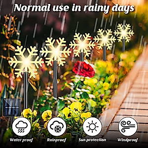 Christmas Light Stakes Set of 10 Christmas Snowflake Lights Outdoor Star Pathway Markers Solar Stakes Landscape Path Lights Christmas Lights Outdoor Decorations Holiday Party Yard Lawn Garden Decor