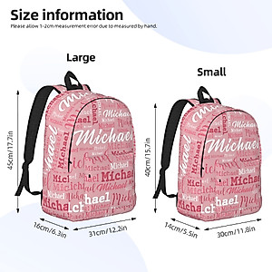 sewbuapo Custom Backpack with Name, Personalized Nmae School Backpack for Boys Girls, Customized 17Inch Student Bookbag with Lunch Bag Pencil Case for Travel, Work and School
