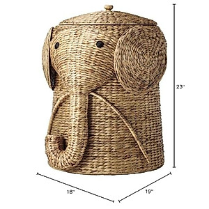 Home Decorators Collection Animal Bathroom Hamper, 23" Hx18 Wx19 D, Natural