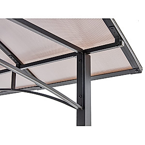 Grill Gazebo 8x5ft,Outdoor Patio Canopy,BBQ shelter with Steel Hardtop and Side Shelves