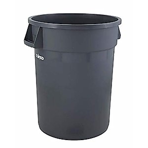 Winco Trash Can, 32-Gallon, Gray