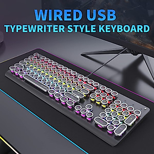 E-YOOSO K600 Mechanical Gaming Keyboard 104 Keys LED Backlit Keyboard Crystal Keycap (Blue Switch)