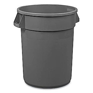 Boardwalk 32GLWRGRA Round Waste Receptacle LLDPE 32 gal Gray