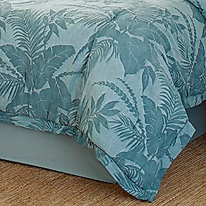 Tommy Bahama - California King Comforter Set, Cotton Bedding with Matching Shams & Bedskirt, All Season Home Decor (Abalone Blue, California King)