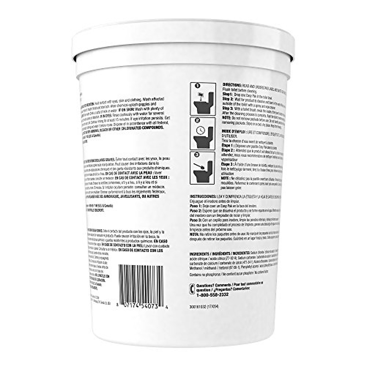 CREW Diversey Easy Paks Toilet Bowl Cleaner, Fresh Floral Scent, 0.5 Oz Packet, 90 Packets/tub, 2 Tubs/carton