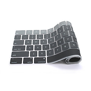 Boaulee Ultra Thin Silicone A1843 Keyboard Cover Skin for iMac Full Size Wireless Numeric 2017-2019 Magic Keyboard with Numeric Keypad MQ052LL/A A1843 US Layout (Gradient Gray)