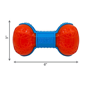 KONG Chichewy Zippz Bone with Grooves for Treats and Dental Health
