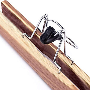 HANGERWORLD Pack of 10 Skirt and Pants Hangers with Clamp Clips, 10.6inch American Cedar Wood Hanger