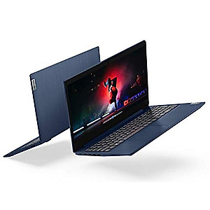 Lenovo IdeaPad 3 15.6" HD Laptop PC, Intel 10th Gen Core i3-1005G1 CPU, 8GB DDR4 RAM, 256GB SSD, Camera, WiFi, Bluetooth,Windows 10 S Mode - Abyss Blue- 1-Year McAfee