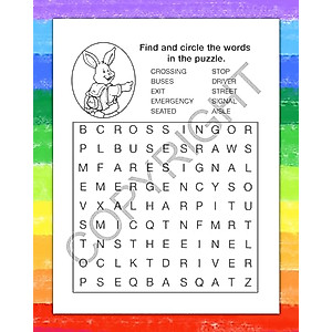 ZOCO - Practice School Bus Safety - Educational Coloring Books (50 Bulk Pack, Without Crayons) - Bus Driver Gifts - Games, Puzzles, Activities for Kids