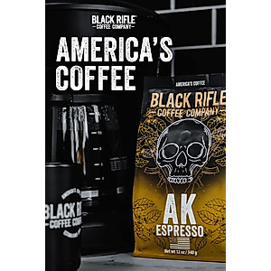 Black Rifle Coffee Company AK Espresso, Medium Roast Ground Coffee, 12 OZ Bag