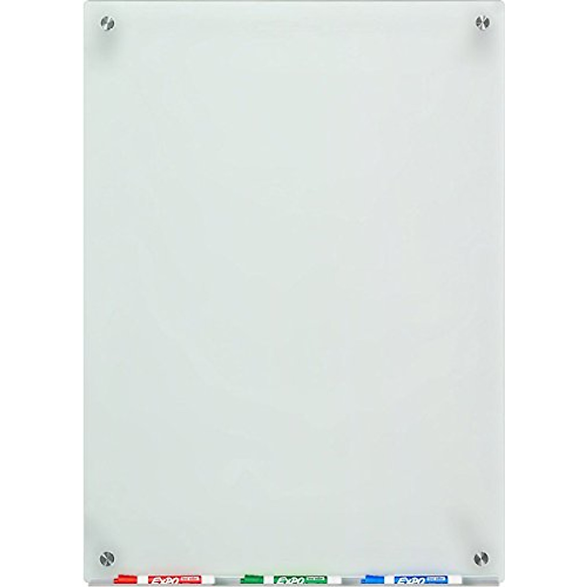 Audio-Visual Direct Frosted Glass Dry-Erase Board Set - 2' x 1.5' - Includes Hardware & Marker Tray (Non-Magnetic)