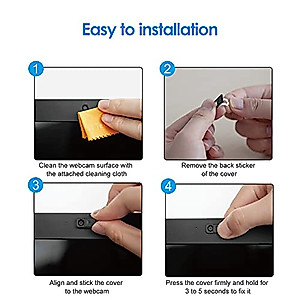 JETech Camera Cover Slide Webcam Compatible Laptop/Tablet/MacBook Air Pro/iMac/iPhone 8 7 6, Ultra-Thin Privacy and Security Protection Slider, 6-Pack