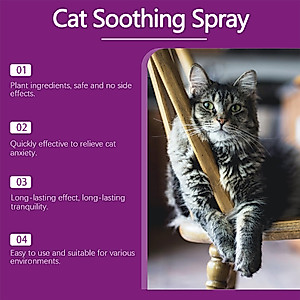 Cat Deterrent Spray, Cat Scratch Spray,Cat Deterrent Spray for Furniture, Reduces Scratching Furniture, Peeing, Helps Marking Anxiety