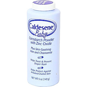 Caldesene Baby Cornstarch Powder With Zinc Oxide 5 oz (Pack of 2)