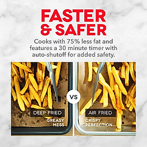 Dash DMAF360GBRD02 Aircrisp® Pro Digital Air Fryer + Oven Cooker with Digital Display + 8 Presets, Temperature Control, Non Stick Fry Basket, Recipe Guide + Auto Shut Off Feature, 3qt, Red