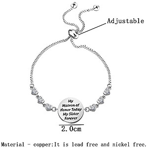 TGBJE Matron of Honor Gift Matron of Honor Proposal Bracelet My Matron of Honor Today My Sister Forever Wedding Party Gifts Bridesmaid Gift (matron BR)