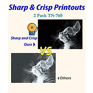 2-Pack ColorPrint Compatible TN760 Toner Cartridge Replacement for Brother TN-760 TN 760 TN-730 TN730 Work with DCP-L2550DW HL-L2350DW L2390DW L2395DW L2370DWXL MFC-L2710DW L2750DWXL Printer (Black)