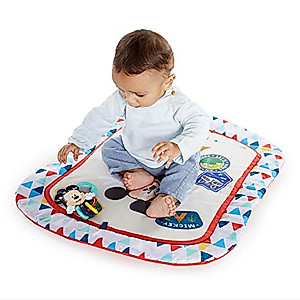 Disney Mickey Mouse Camping with Friends Tummy Time Prop Mat, Ages Newborn +