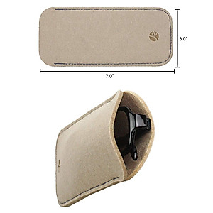 JAVOedge [5 PACK], Soft Felt Slip In Pouch Case for Sunglasses, Reading Glasses, MicroFiber Cloth