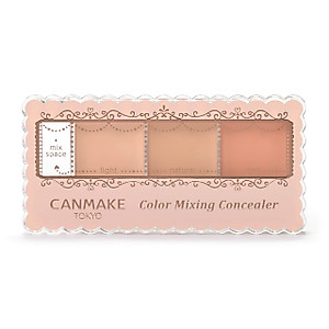 CANMAKE Color Mixing Concealer, 3 Color Palette Concealer 0.13 oz (3.9 g) (03 Orange Beige, 3.9 g)