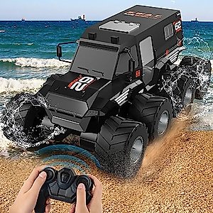 RANFLY RC Cars for Boys Age 8-12, 8WD Amphibious Remote Control Car with 2 Battery, 1:12 Offroad Waterproof RC Trucks, 2.4G All Terrain RC Drift Cars for Adults