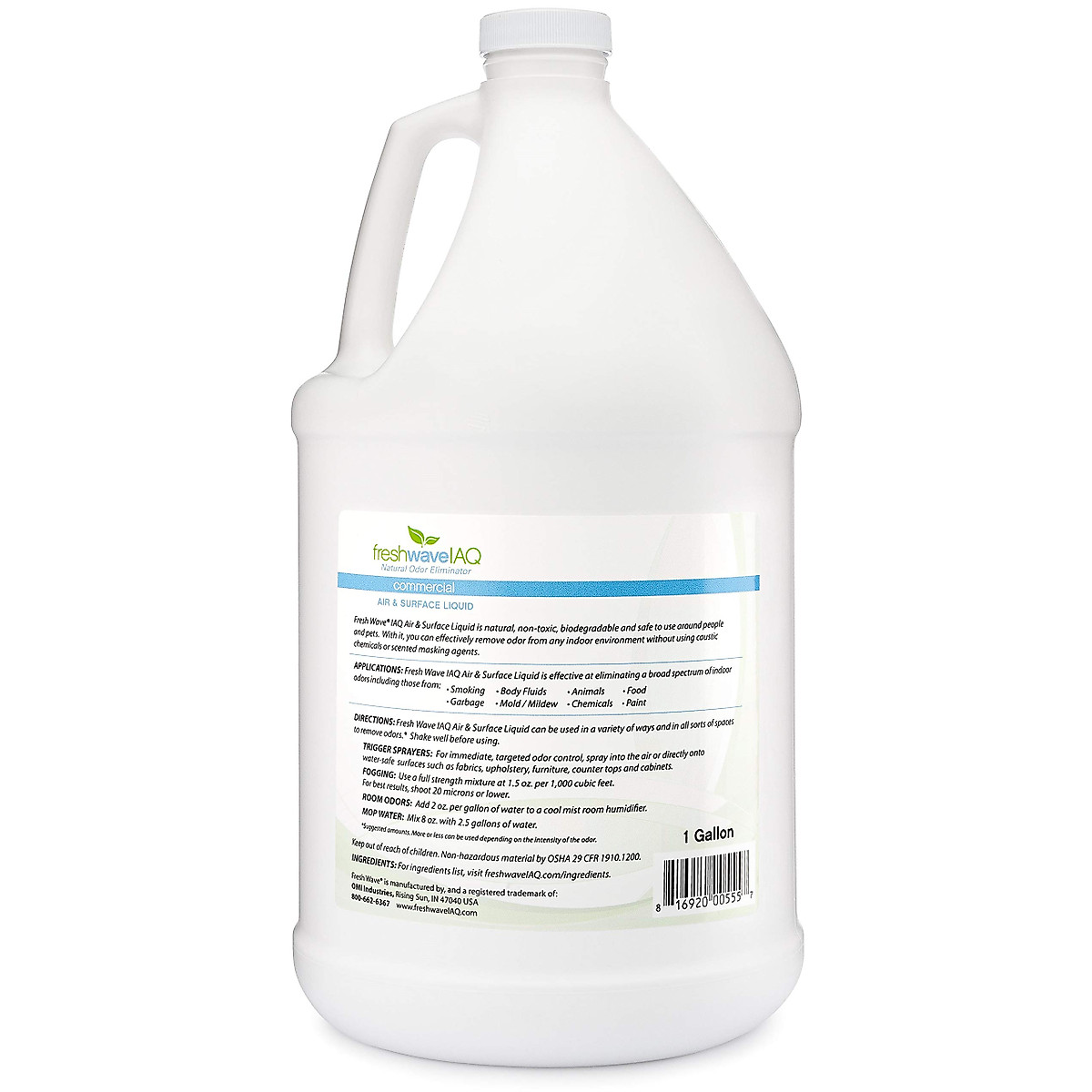 Fresh Wave IAQ Commercial Odor Eliminating Air & Surface Liquid, 1 Gallon | Safer Odor Relief | Natural Plant-Based Odor Eliminator | Odor Absorber for Home or Commercial Areas