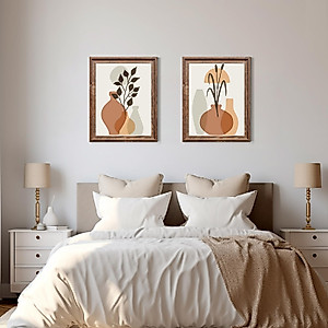 QEQRUG Rustic16x20 Frame Vintage Brown Poster Frames 16x20 Wall Mounting Picture Frames 2 Pack