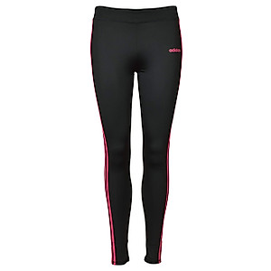 adidas Kids Girls' Performance Tight Three Stripe Leggings - XL - Black/Pink