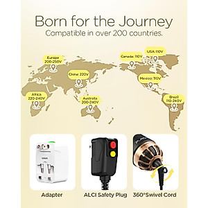 Plavogue Blow Dryer Brush,Dual Voltage Hair Dryer Brush for European Travel, One-Step Hot Air Brush in One with Volumizer & Negative Ionic Anti-frizz, Suitable for Styling, Oval Shap