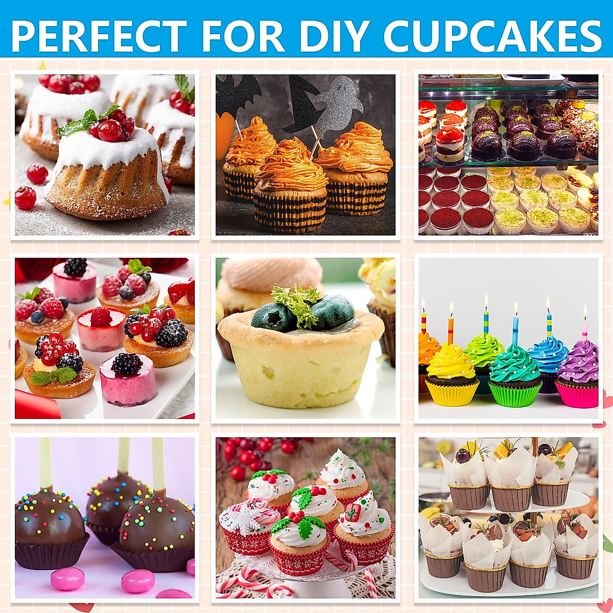 Meanplan Single Cupcake Containers Disposable Individual Cupcake Boxes Plastic Cupcake Holder Stackable Cupcake Carriers Clear Cupcake Domes with Connected Lid for Food Wedding Baby Shower (200 Pcs)