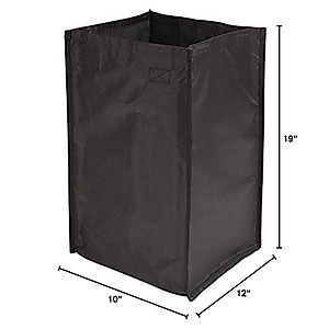 TAG Hardware Hamper Replacement Black Nylon Bags (Small Bag: 10-1/2″ W x 12-1/16″ D x 19-1/16″ H)