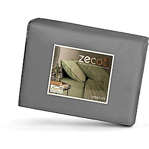 300 Thread Count 100% Cotton Frost Grey Standard Pillowcase Size Sateen Weave Standard Pillowcase Set Highly Breathable, Easy Care, Premium Soft Silky,Oeko Tex Certified