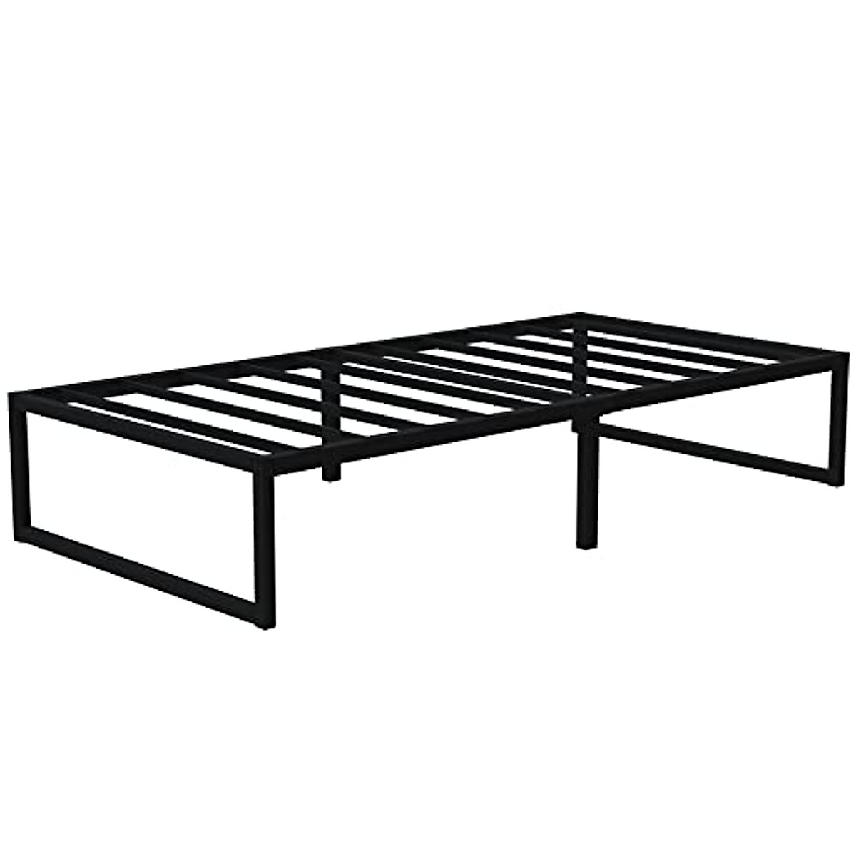 Lutown-Teen 14 Inch Twin Bed Frames Heavy Duty Metal Twin Size Platform Bed Frame No Box Spring Needed, Noise Free, Easy Assembly, Black