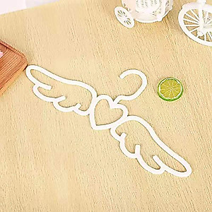 Plastic Clothes Hanger Heart Hangers Space Saving Cute Hangers for Outside Clothes Closet for Shirt Suit Coat 10PCS (White)