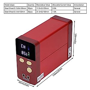 Adjustable Pulse Spot Welder, Aluminum Alloy Shell Portable Battery Welding Machine AT MT Trigger Mode Self Cooling for Soldering Hardware Parts(U.S. regulations)