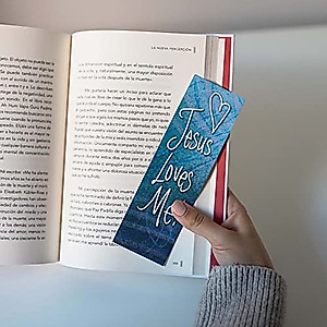 Jesus Loves Me, Ephesians 3:18, Bulk Pack of 25 Christian Bookmarks for Kids, Childrens Bible Verse Book Markers, Sunday School Prizes with Memory Verses, Scripture Gifts for Kids & Youth