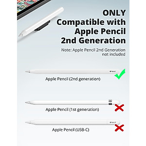 SUPMEGA 3 Pack Magnetic Pencil Holders Compatible with Apple Pencil 2nd Generation, Sturdy Aluminium Alloy Pencil Stand Office Desk Accessories Keep Pen Secure & Handy