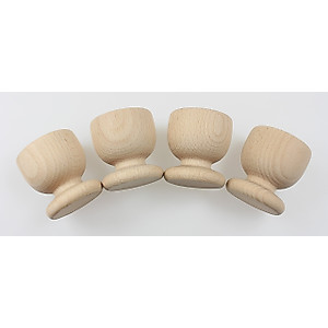 efo Wooden Egg Cups - Boiled Egg Holder - Easter Decor - Arts and Crafts DIY Unfinished Wood - Easter Gift - Egg Cup Set of 4