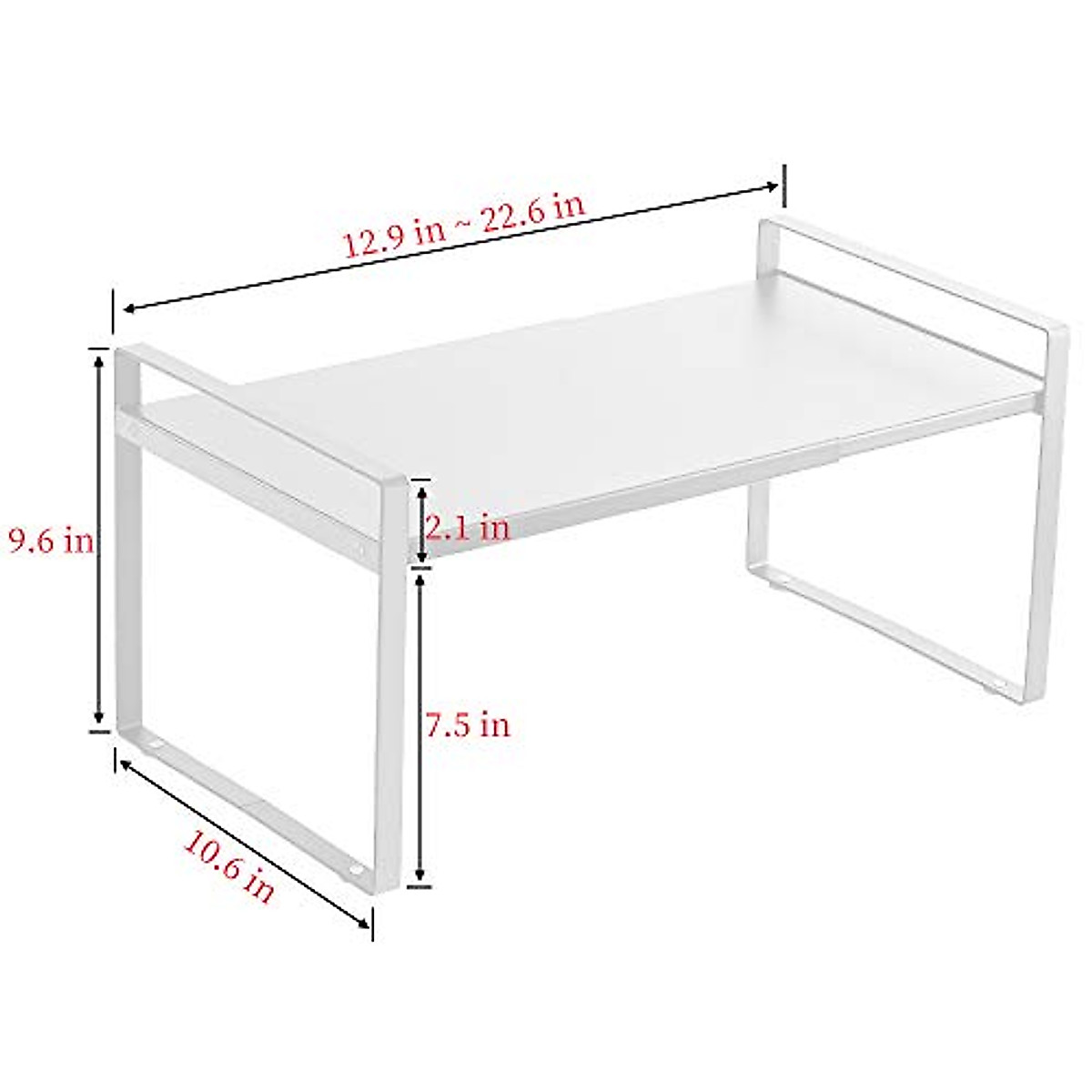 Retractable Stacking Counter Rack Countertop Rack Metal Kitchen Storage Rack