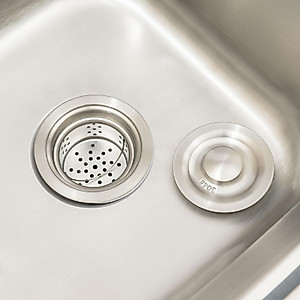 Free Standing Stainless-Steel Double Bowl Stainless Steel Utility Sink, Commercial Restaurant Kitchen Sink Set w/Faucet & Drainboard, Washing Hand Basin w/Workbench & Double Storage Shelves