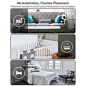 OFYOO 2K Security Camera Indoor(2pk), Baby Monitor Pet Camera with Phone App, 360-Degree WiFi Camera for Home Security, One-Touch Calls, Smart Motion Tracking, IR Night Vision, NO Installation