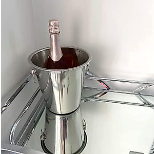 CUISINOX Stainless Steel Mirror Finish Wine Ice Bucket, 8" x 8"
