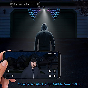 Night Owl Sp, Llc 8 Channel Bluetooth Video Home Security Camera System with (4) Wired 4K UHD Indoor/Outdoor Spotlight Cameras Audio and 1TB Hard Drive White, WM-BTD881-4LSA