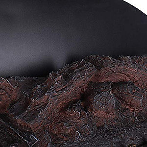 Caesar Fireplace Stove Adjustable Electric Log Set Heater with Realistic Ember Bed 1500W Remote Controller Black