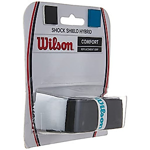 WILSON Shock Shield Hybrid Tennis Racquet Replacement Grip, Black